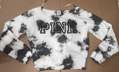 Victoria's Secret Pink Off The Shoulder/Open Neck Sweatshirt Tie Dye ...
