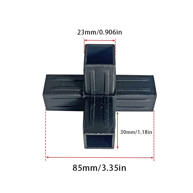 Square Tube Plastic Profiles Fitting Corner Connector Racking Fastener ...