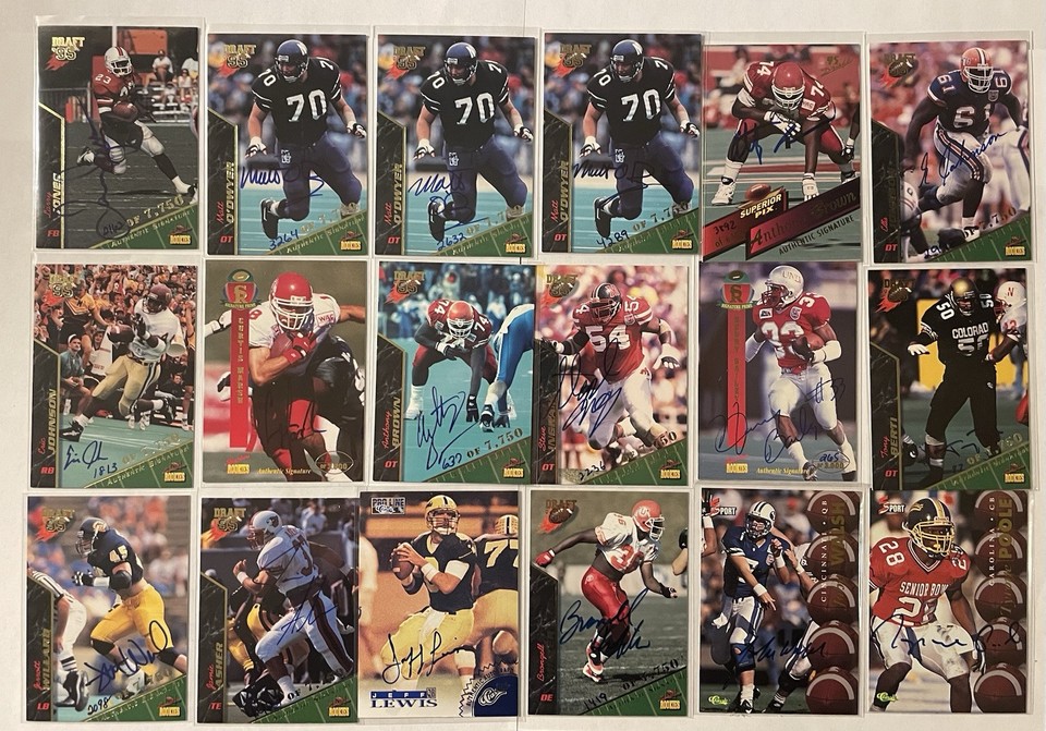 30 Card Lot - NFL NCAA Football - All Auto Autograph Signature Serial ...