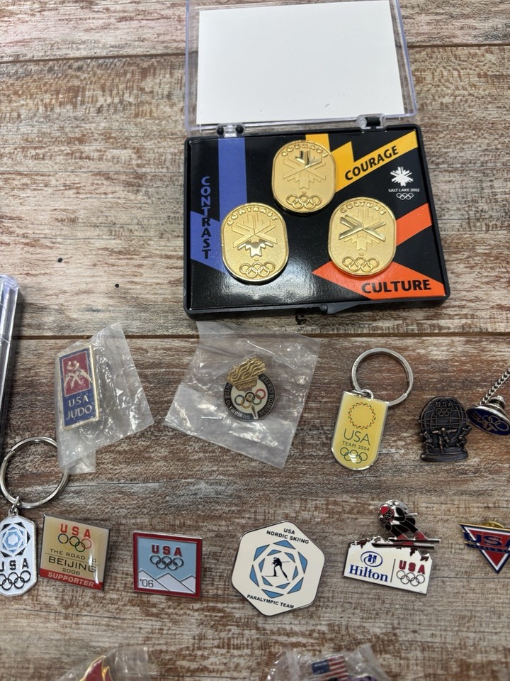 Lot Of 80 Vintage Olympic Pins Athens Atlanta Team Staff Sets 1980s ...