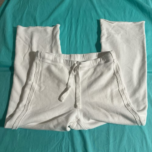 Frank & Eileen Bella White Triple Fleece Pants/Sweatpants Size Small | eBay