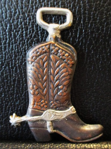 Cowboy Cowgirl Boot with Spur Pocket Watch Fob Rodeo Western Vintage ...