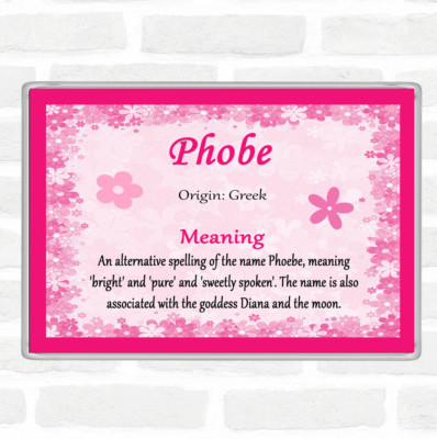 Phobe Name Meaning Jumbo Fridge Magnet Pink | eBay UK
