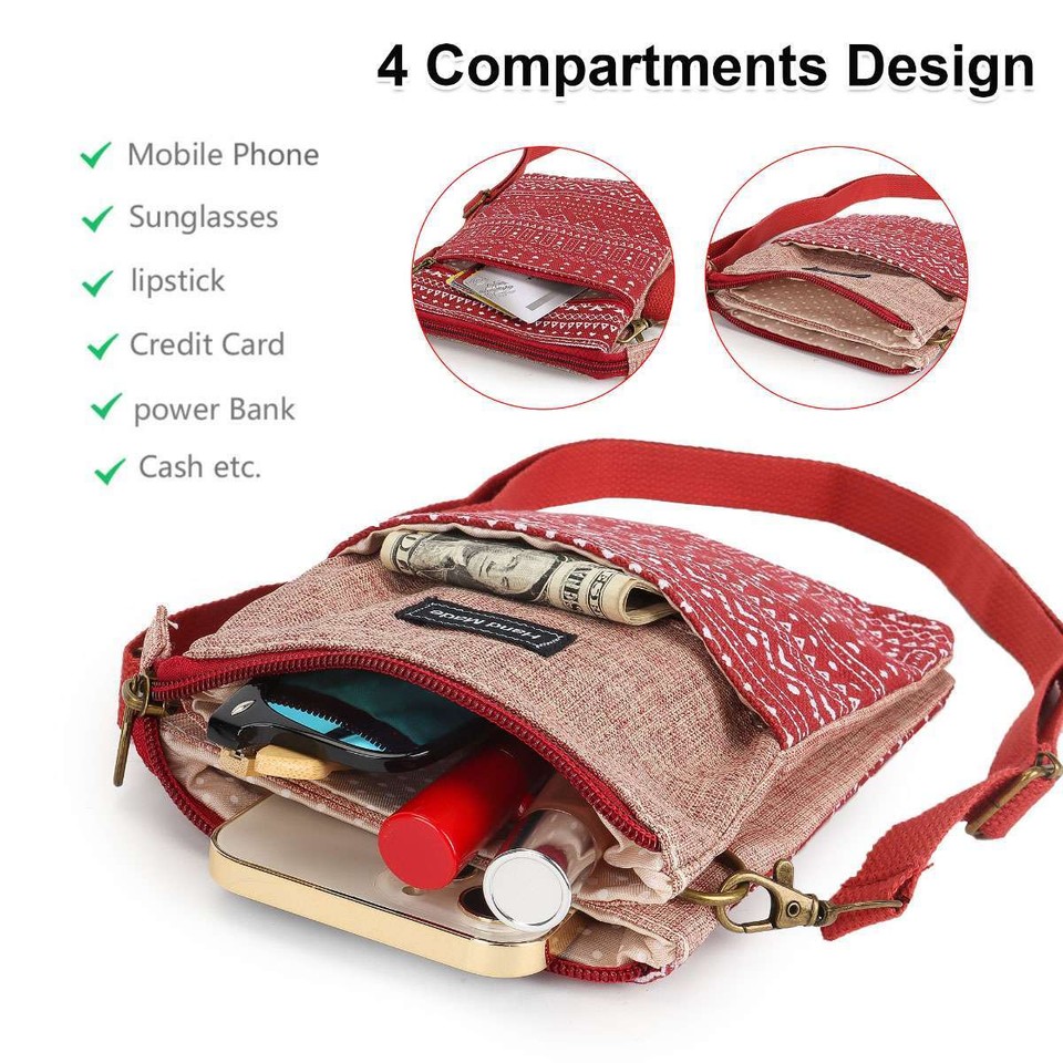 Women Small Cross-body Cell Phone Case Pouch Shoulder Bag Purse Handbag ...