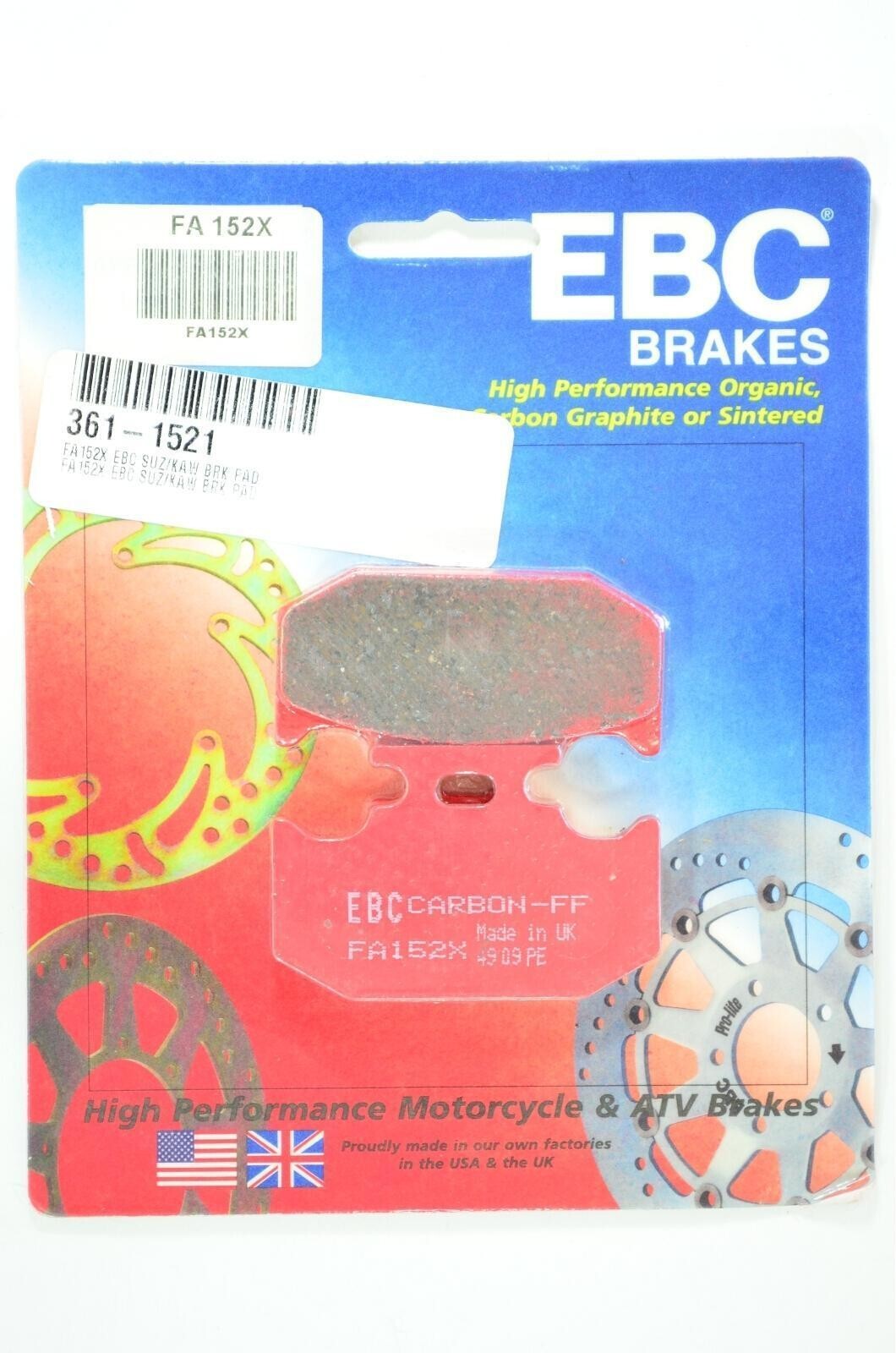 EBC HIGH PERFORMANCE CARBON GRAPHITE BRAKE PADS FA152X | eBay
