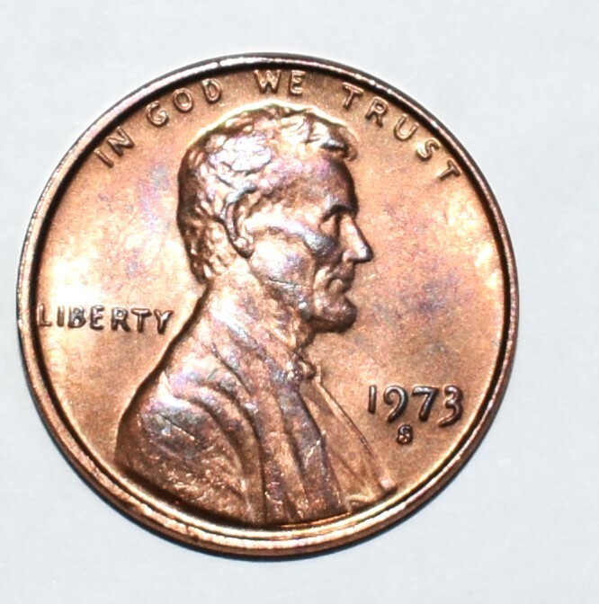 1973 S Penny DDO DDR Pillars, Broad Strike, Muti Error Red Uncirculated ...