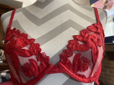 Victoria's Secret Dream Angels push-up True Red lace bra size 36B RN ...