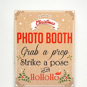 Christmas Photo Booth Props Photography Santa Photobooth Party Prop ...