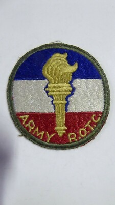 VINTAGE CLOTH PATCH FLAME TORCH ROTC BADGE | eBay