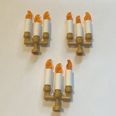 New LEGO@ Candelabra w/ Candles and flames x3 | eBay