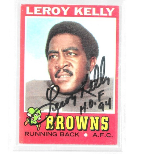 *LEROY KELLY* 1971 Topps Hand-Signed Auto *CLEVELAND BROWNS* | eBay