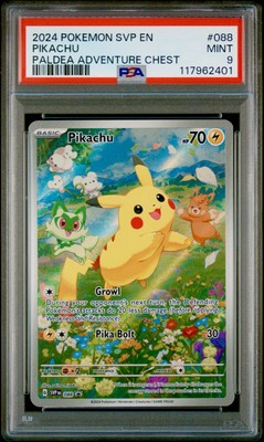PSA 9 2024 Pokemon SVP Black Star Promo 088 Pikachu Paldea Adventure ...