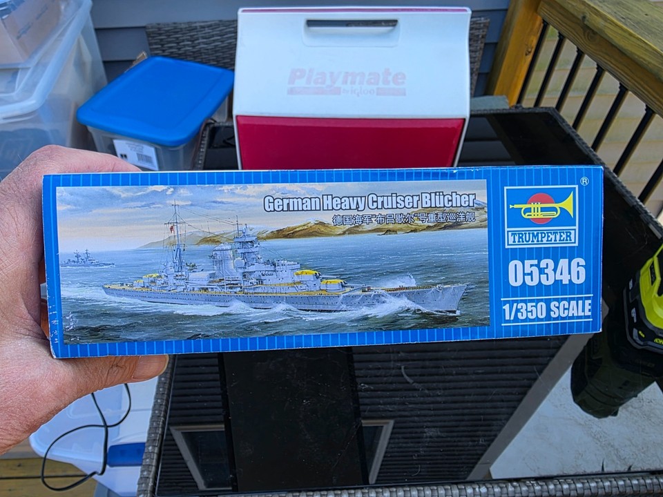 Trumpeter 1/350 WWII German Heavy Cruiser Blucher / Blücher Model Ship ...