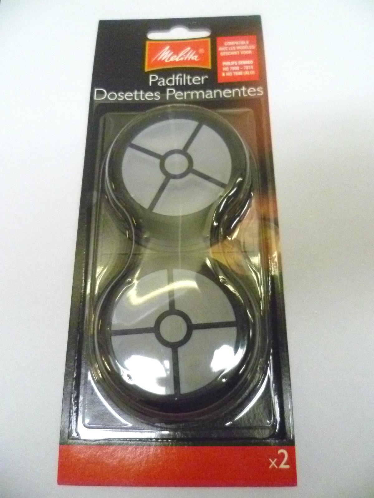 2 PER PACK MELITTA PERMANENT COFFEE FILTER PAD PHILIPS SENSEO COFFEE ...