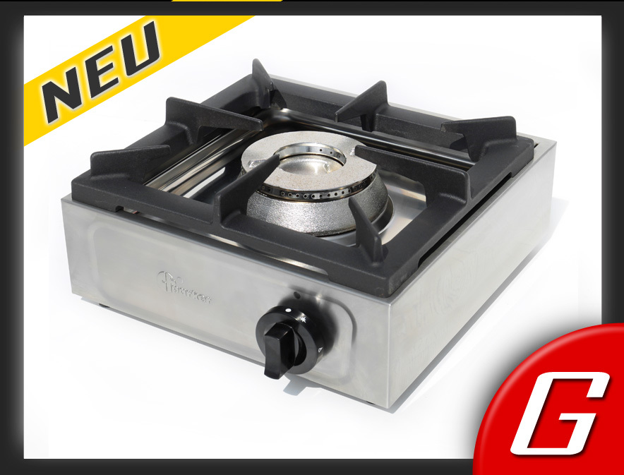 Edelstahl Erdgas Gaskocher 6,5 kW, Gas Kocher, Wokbrenner, Gaswok ...