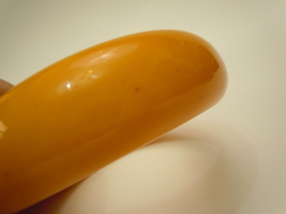 Vintage Egg Yolk Domed Bakelite Bangle Bracelet | eBay