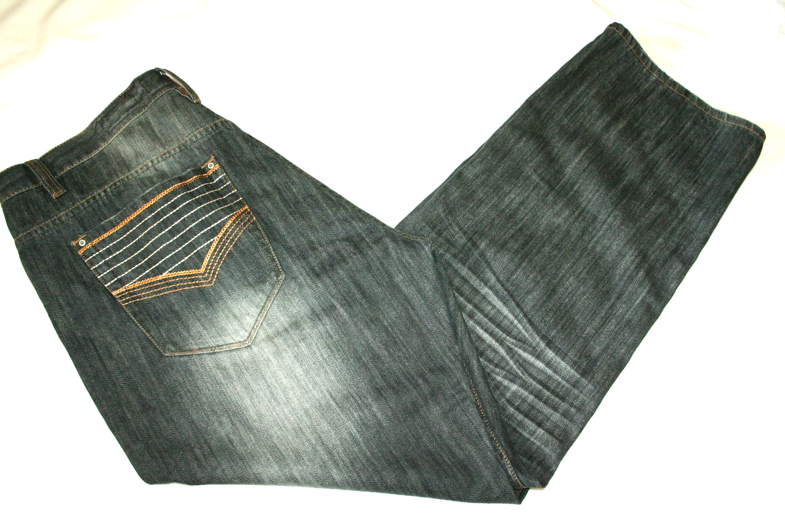 Men's AKDMKS Jeans True Fit Distressed Loose Fit V53P55TRB Tag Size 42 ...