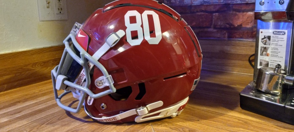 ALABAMA SCHUTT F7 GAME PLAYER WORN FOOTBALL HELMET Adult LG #80 | eBay