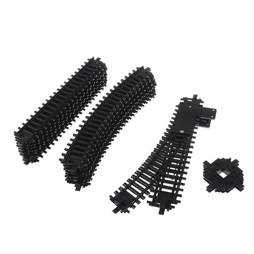 RailwayTrains Tracks Straight Curved Rails Building Block Toys Scene ...