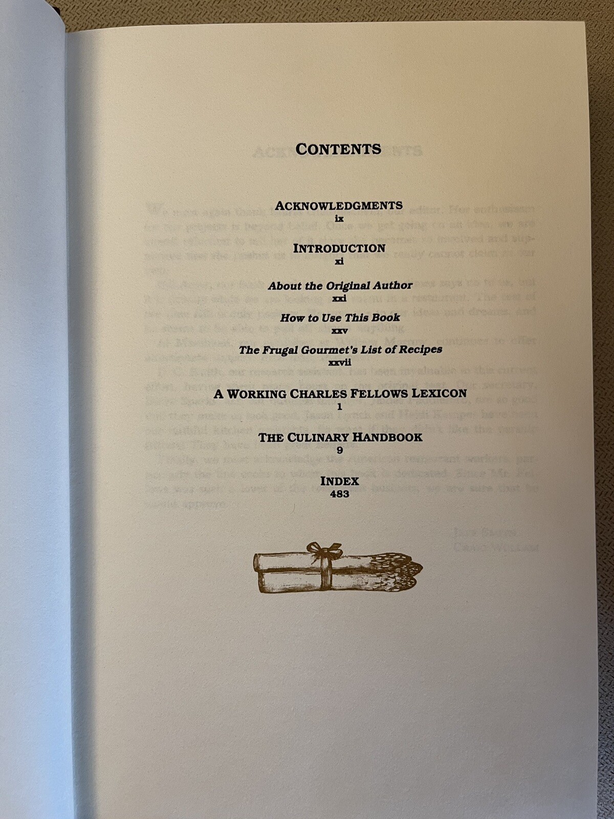 The Frugal Gourmets Culinary Handbook Hardcover 1991 Jeff Smith Craig ...