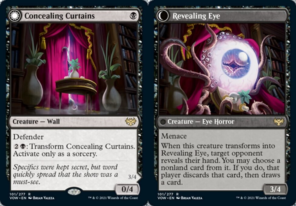 MTG Innistrad Crimson Vow R Concealing Curtains Revealing Eye #101 | eBay