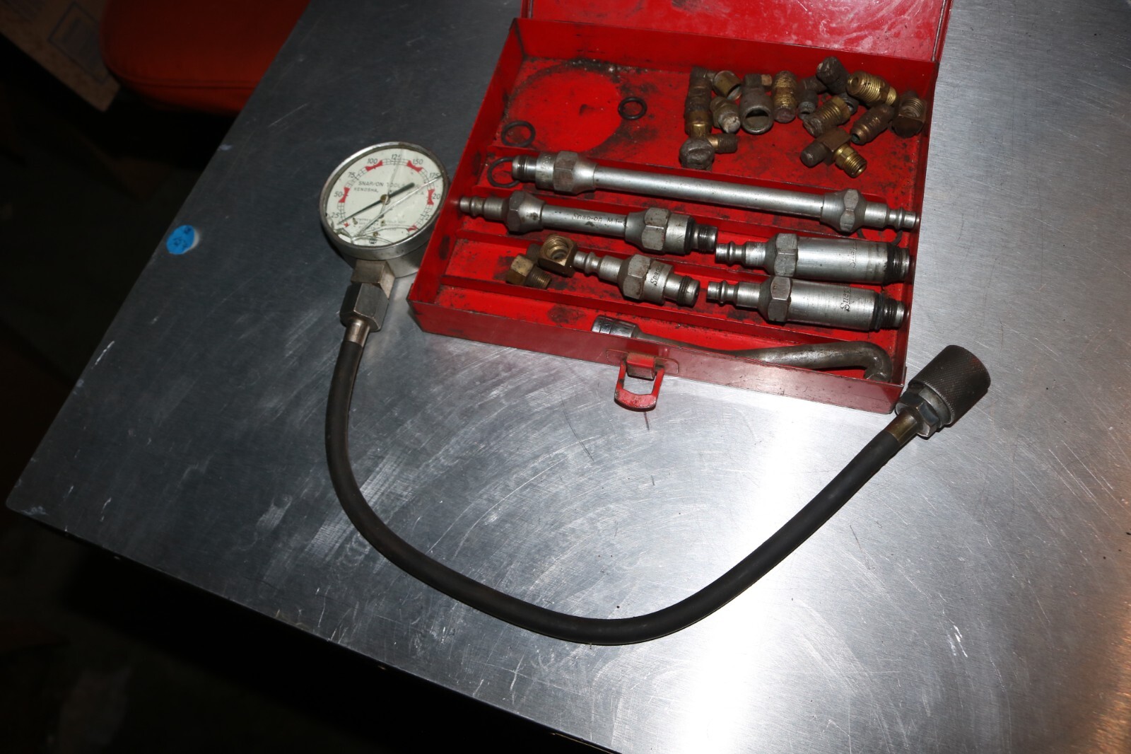 Snap On vintage compression tester kit with numerous parts pieces | eBay