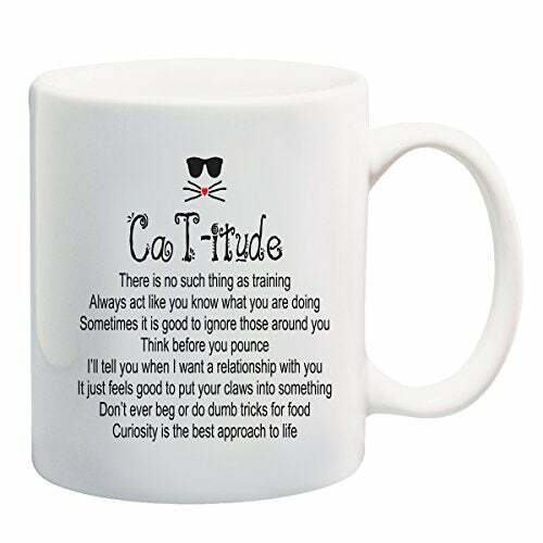 Catitude Coffee or Tea Cup Funny Cat Lover Gift Mug | eBay
