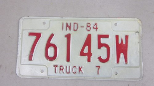 INDIANA 1984 licence/number plate US/United States/USA/American 761 45W ...