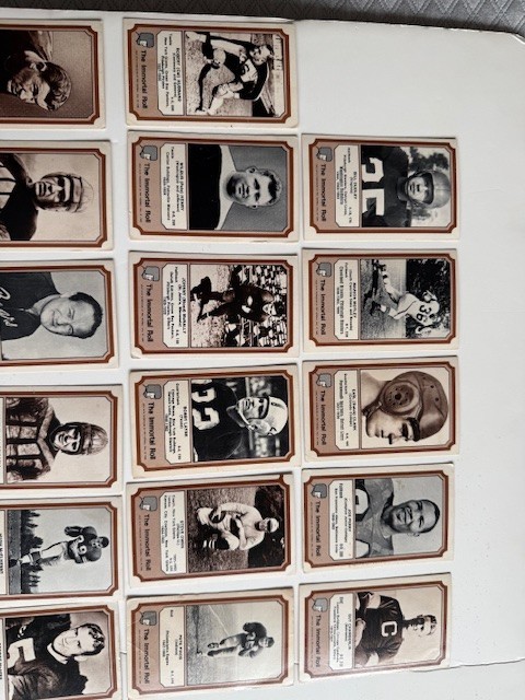 1975 Football Fleer Immortal Roll Hall of Fame Cards 22 Cards. Thorpe ...