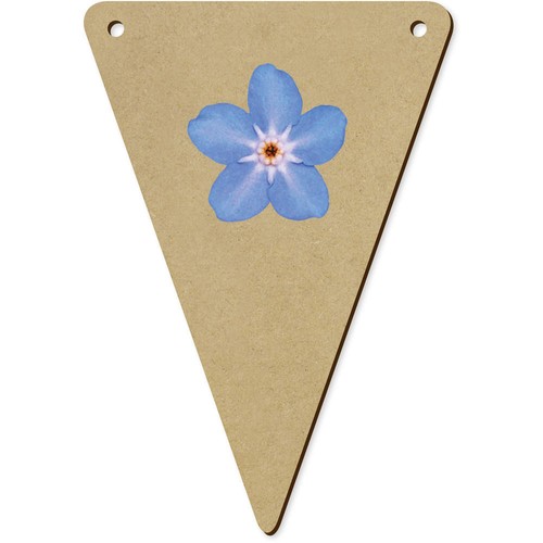 5 x 140mm 'Forget-Me-Not Flower' Wooden Bunting Flags (BN00052911) | eBay