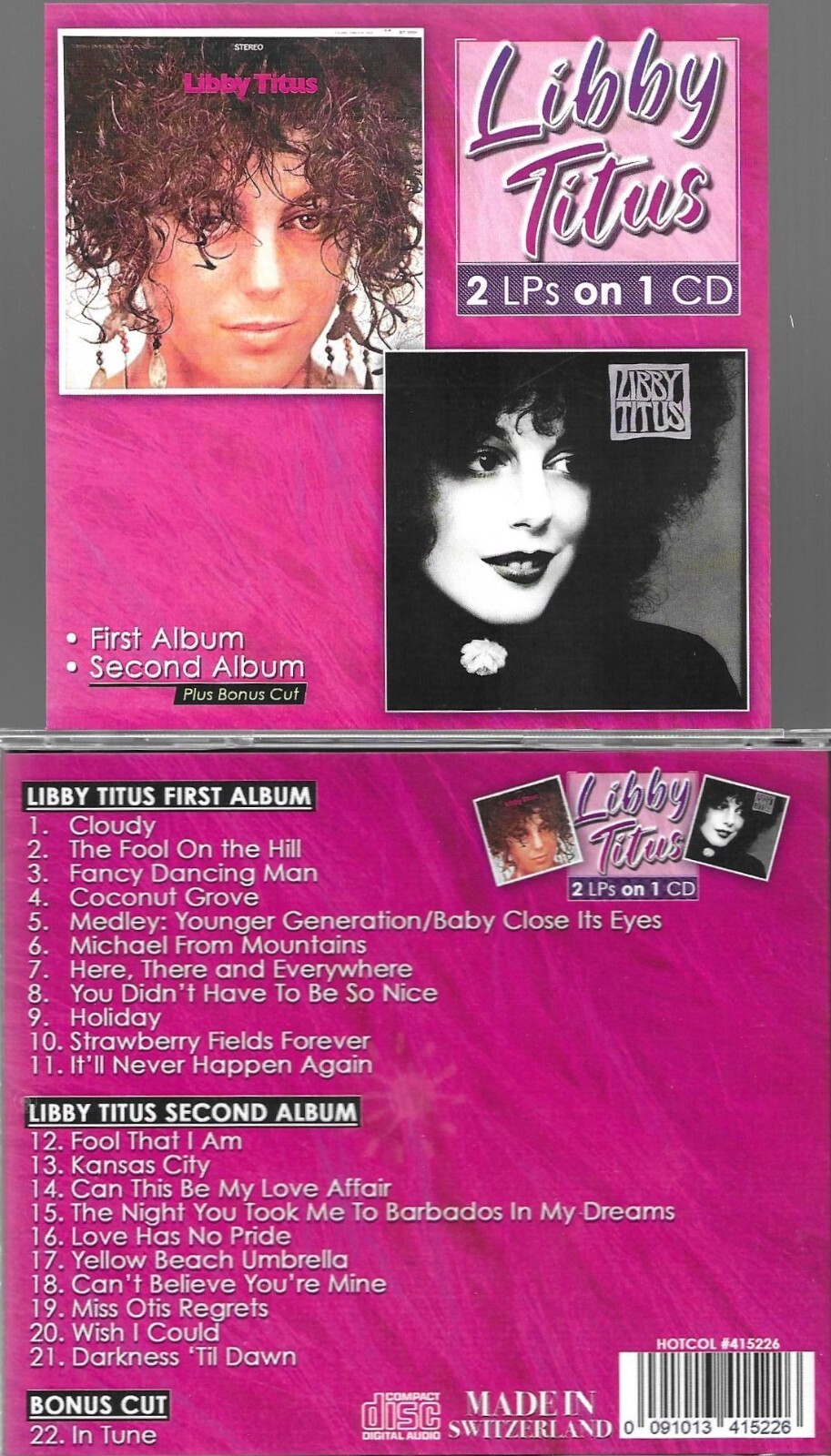 LIBBY TITUS-First Album/Second Album-2 LPs on 1 CD | eBay