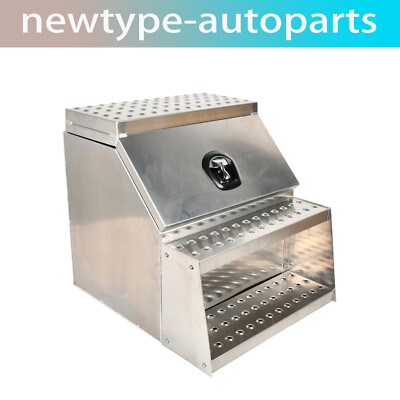 28"x25"x24" Side Mount Semi Truck Storage Aluminum Tool Box w/Saddle ...