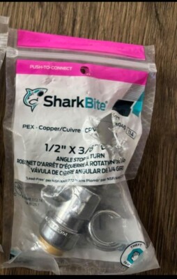 Sharkbite 1/2 x 3/8 Angle Stop 1/4 turn | eBay