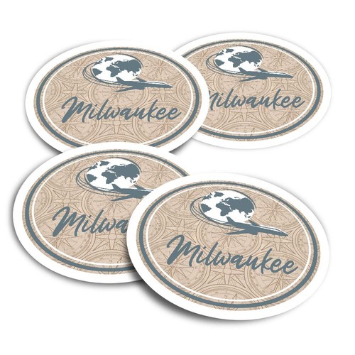 4x Vinyl Stickers Milwaukee City Wisconsin USA #59983 | eBay UK