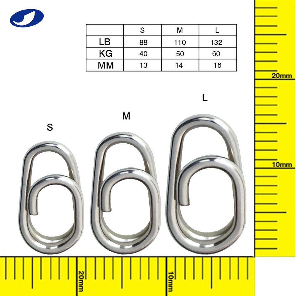 Stainless Steel Fast Snaps Quick Link Snap Power Clips Fishing Swivel ...