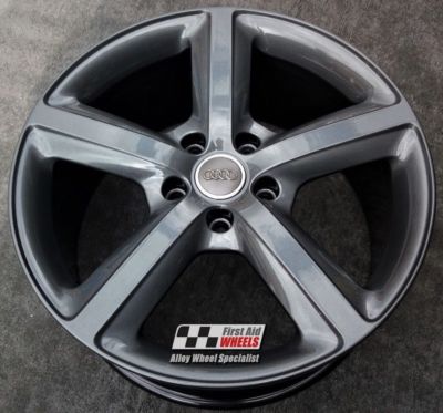 R173A YOURS for Ours AUDI Q7 4X 20" GENUINE 5 SPOKE ANTHRACITE GREY ...
