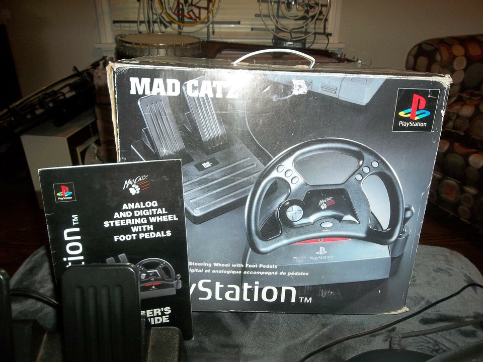 PLAYSTATION 1 PS1 Racing Steering Wheel & Drive Pedals SLUH-000022 In ...