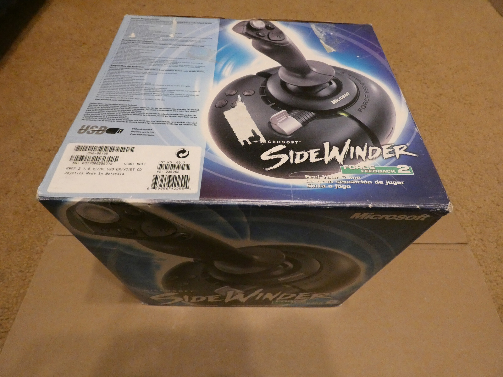 Microsoft SideWinder Force Feedback 2 (65600105) Joystick for sale ...