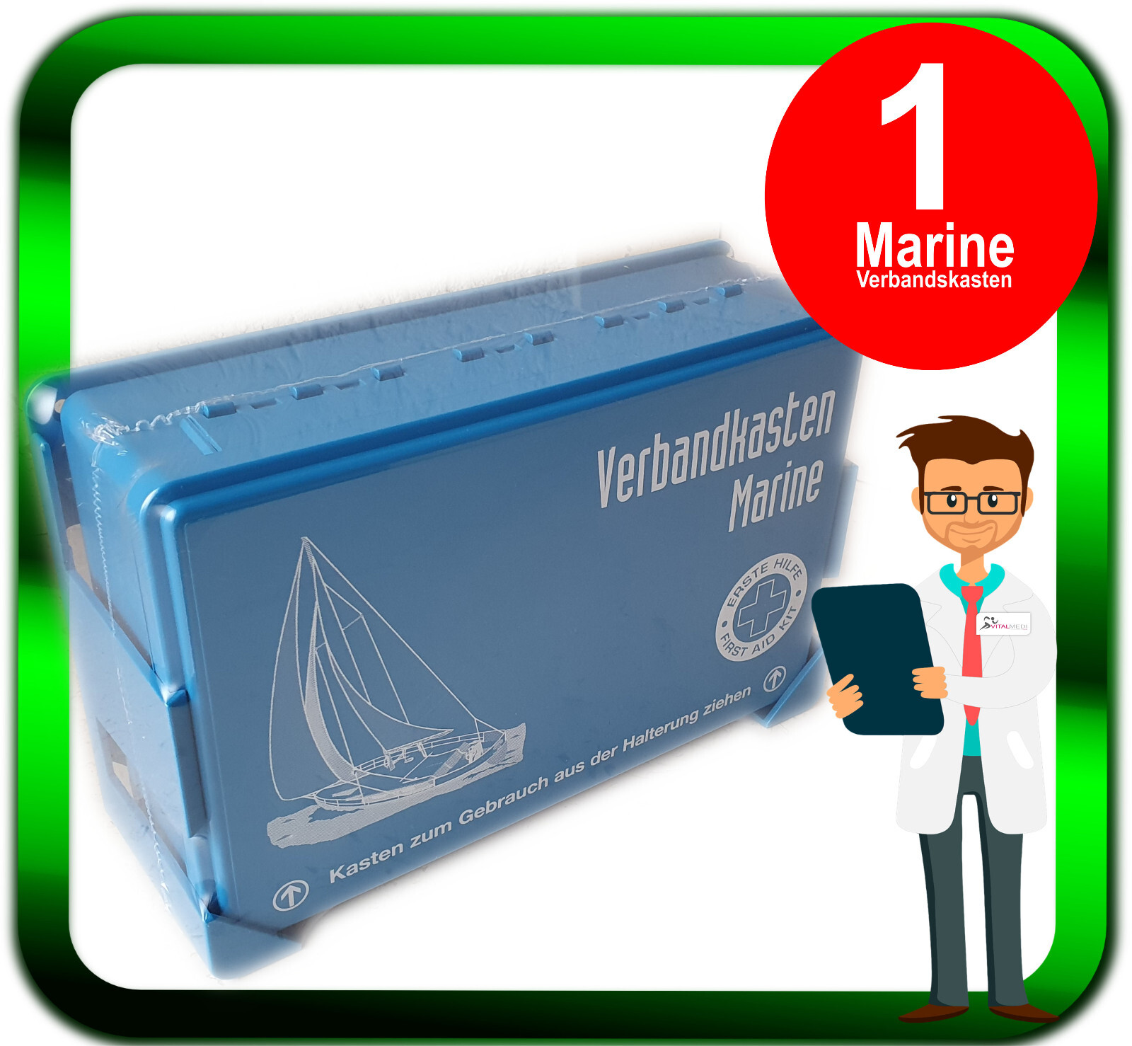 Verbandkasten Marine Koffer Erste Hilfe Boot Schiff Notfallset HANS ...