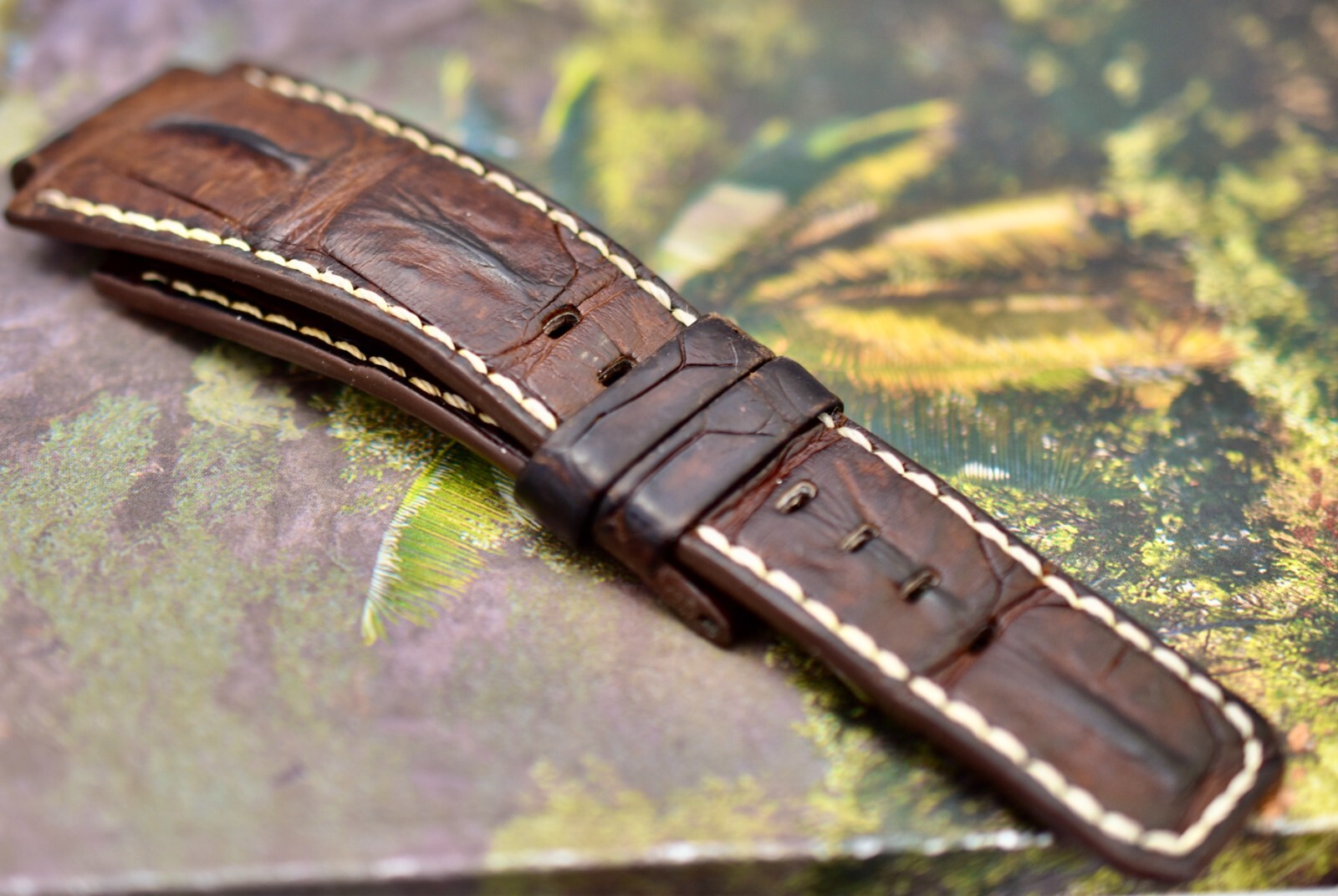 Audemars Piguet Watch Strap SHAQUILLE BROWN Alligator Hornback 32 (22 ...