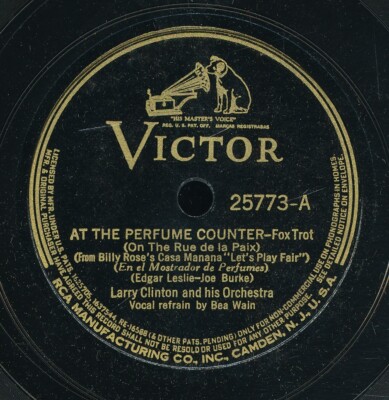 78tk-dance-VICTOR 25773-Larry Clinton-(At the perfume counter/When the ...