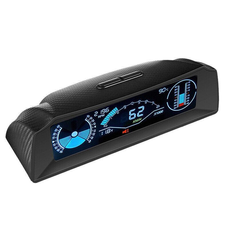OBD2 Auto HUD Dash Head Up Display Speedometer Slope Meter Inclinometer ...