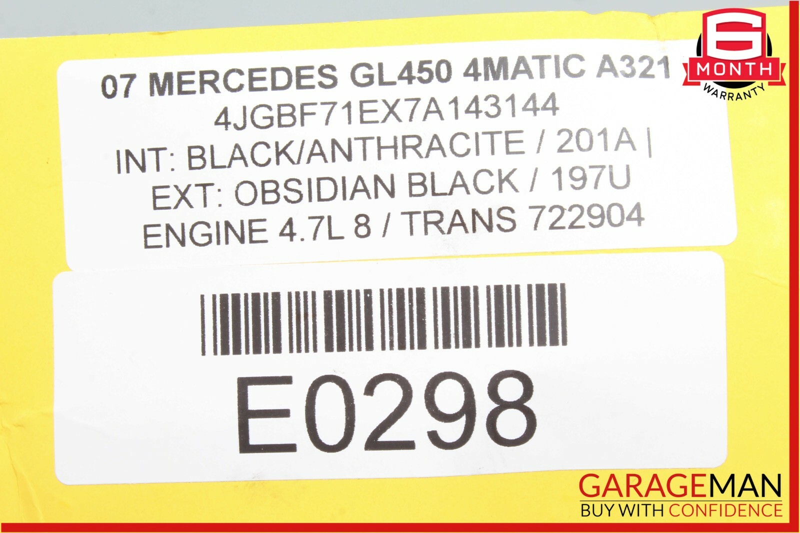 06-11 Mercedes X164 GL450 ML500 Headlight Control Switch Module ...