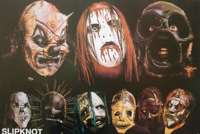 SLIPKNOT "2 ROWS OF BAND'S HEADS" POSTER FROM ASIA - Heavy / Nu Metal ...