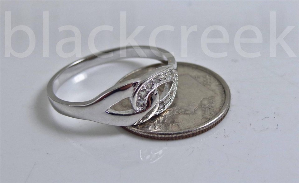925 Sterling Silver~ ~ Interlocking~ Infinity~ Ring Size 4/5/6/7/8/9/10 ...