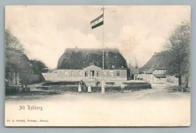 Flagpole ALT REHBERG Schleswig-Holstein Germany AK Satrup Antique ...