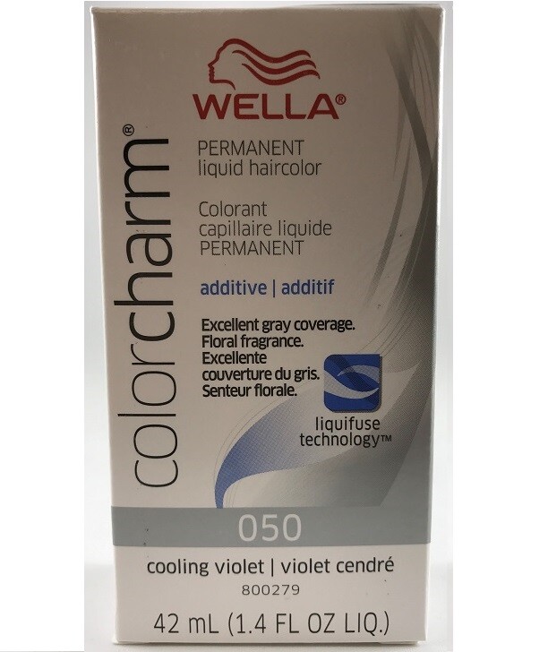Wella Color Charm Permanent Liquid Toner [050] Cooling Violet 1.4 oz ...