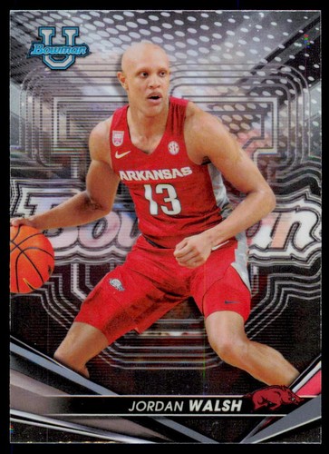 2022-23 Bowman University Best Jordan Walsh 6 Arkansas Razorbacks | eBay