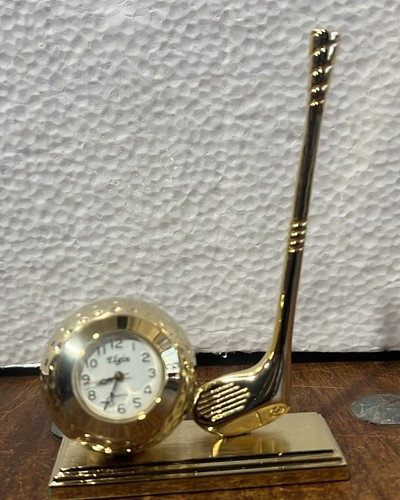 Elgin Mini Clock Golf Ball And Club Novelty Vintage | eBay
