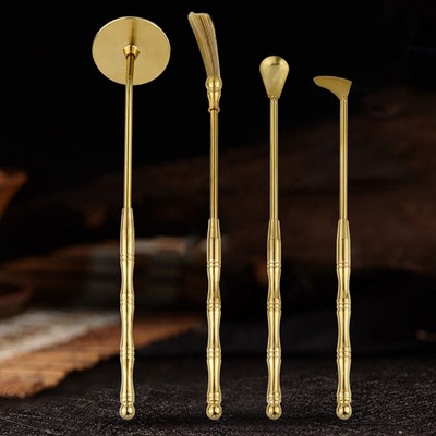Gold Brass Incense Tools Brass Incense Spoon NEW Incense Burner Tool ...